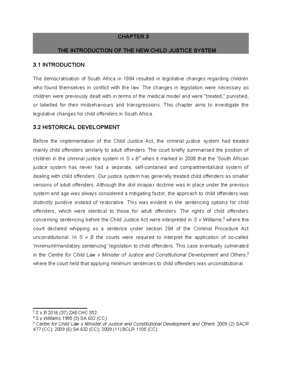 Draft of chapter 3 - CHAPTER 3 THE INTRODUCTION OF THE NEW CHILD ...