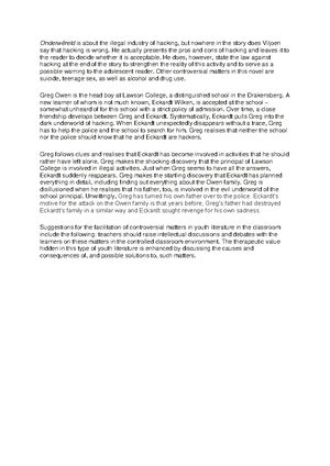 Grade 11 Tsotsi notes - Summary English Literature in Context - Grade ...