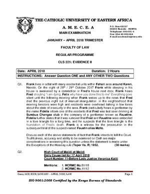 Evidence Act Cap80 - LAWS OF KENYA EVIDENCE ACT CHAPTER 80 Revised ...