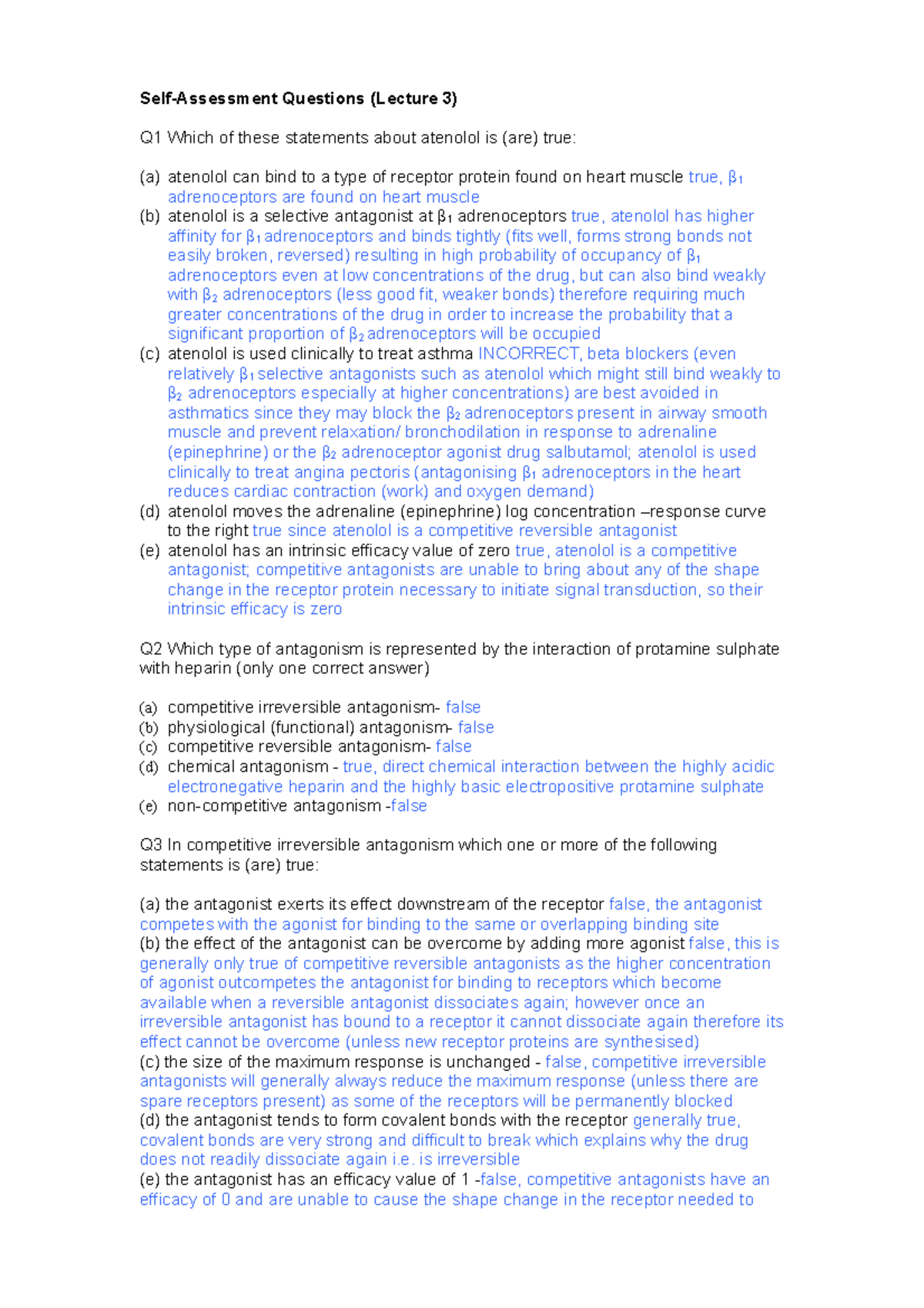 2016 self-assessment Treatment Lecture 3 answers - Self-Assessment ...