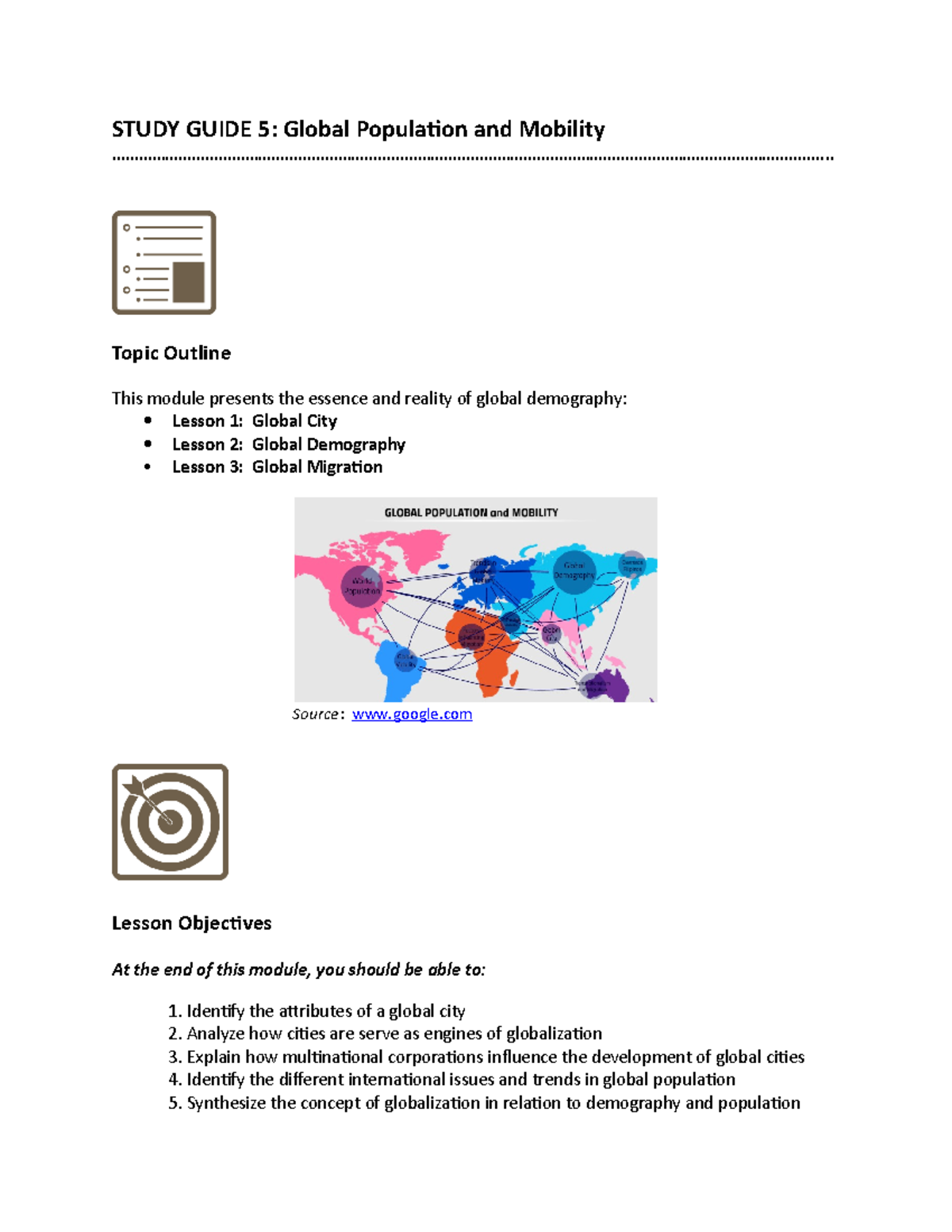TCW Study- Guide-5 - STUDY GUIDE 5: Global Population and Mobility ...