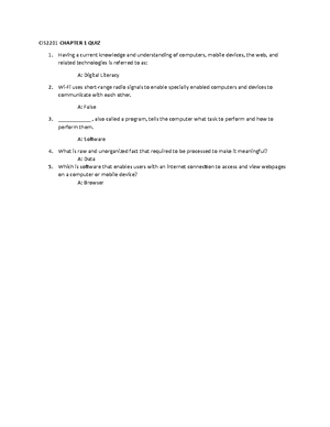 CIS- Chapter 12 - Nayem Rahman - CIS Chapter 12: Working in the ...