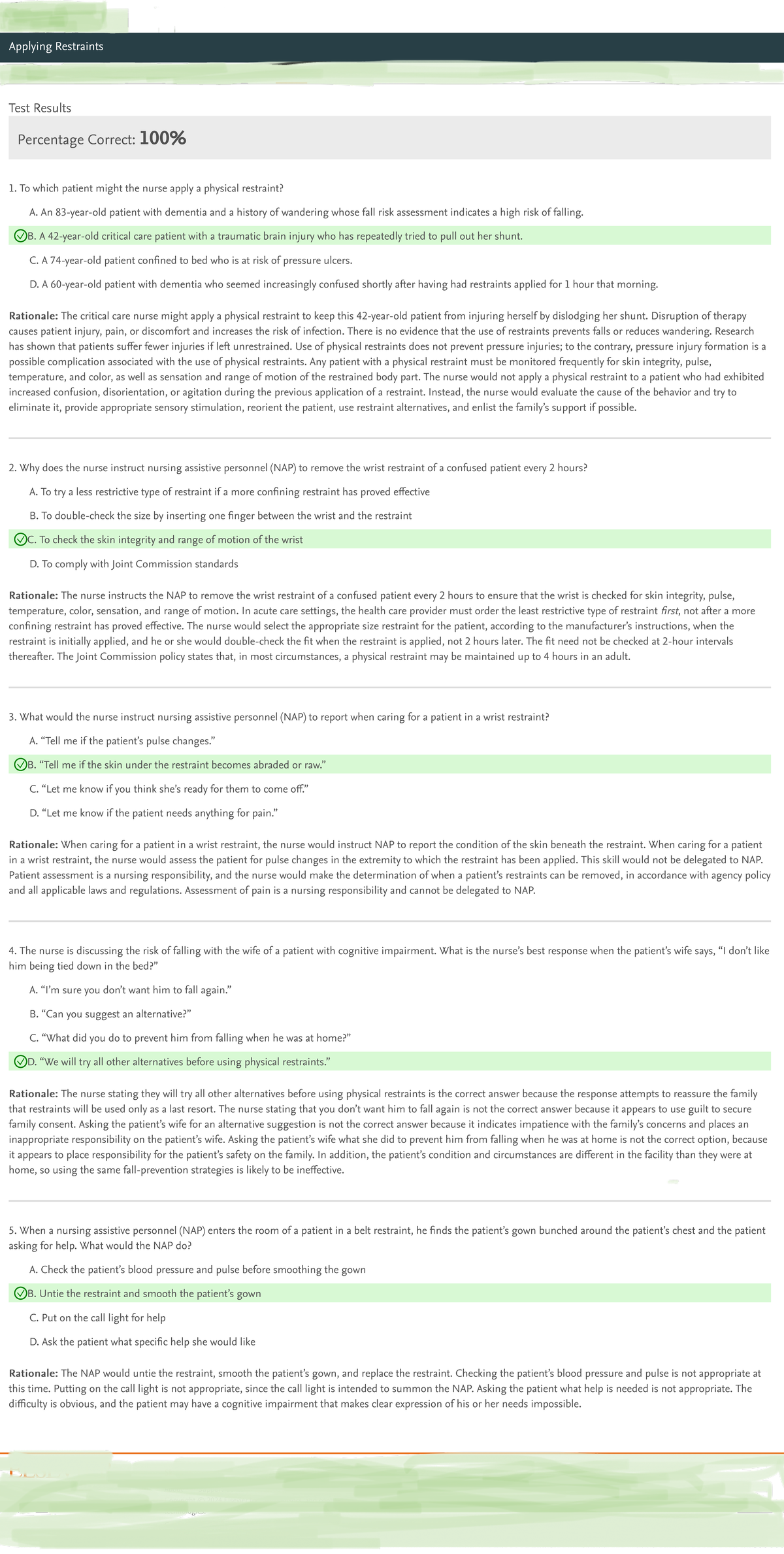 Skill:video applying restrains - Applying Restraints Quick Sheet ...
