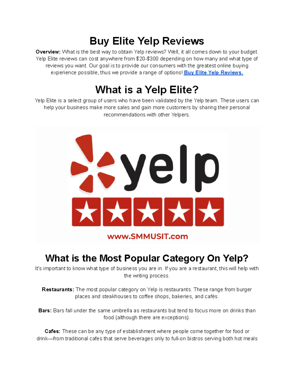 Buy Elite Yelp Reviews - Do you wish to increase the size and ...