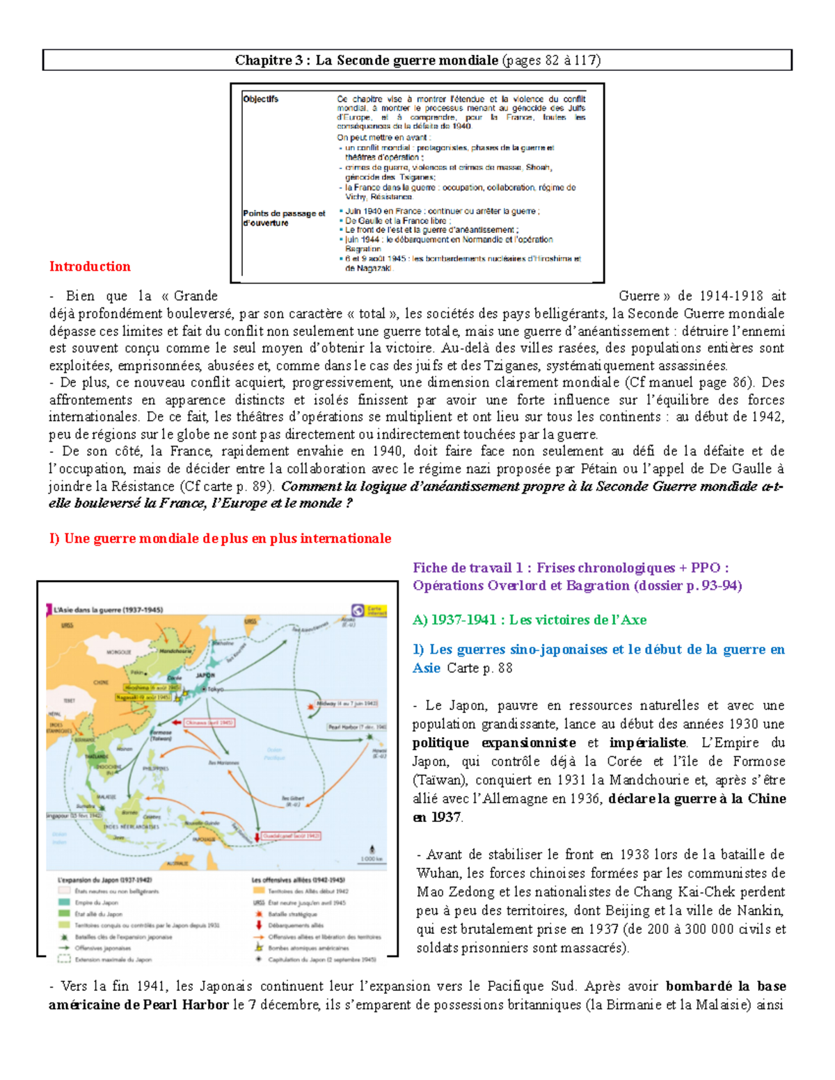 1.3 Cours La 2de guerre mondiale - Chapitre 3 : La Seconde guerre ...