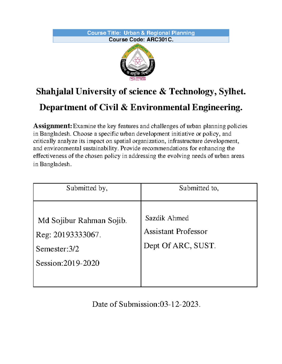 2019 333067 ARC301 - Consider the following data: Design speed = 96 ...