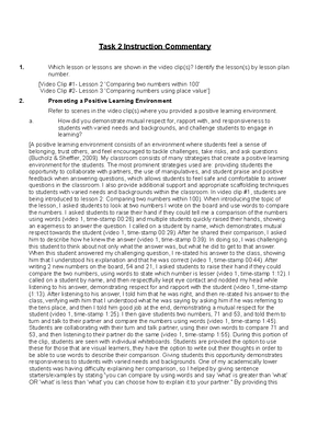 Task 3 - Assessment Commentary - Task 3 - Assessment Commentary 1 ...