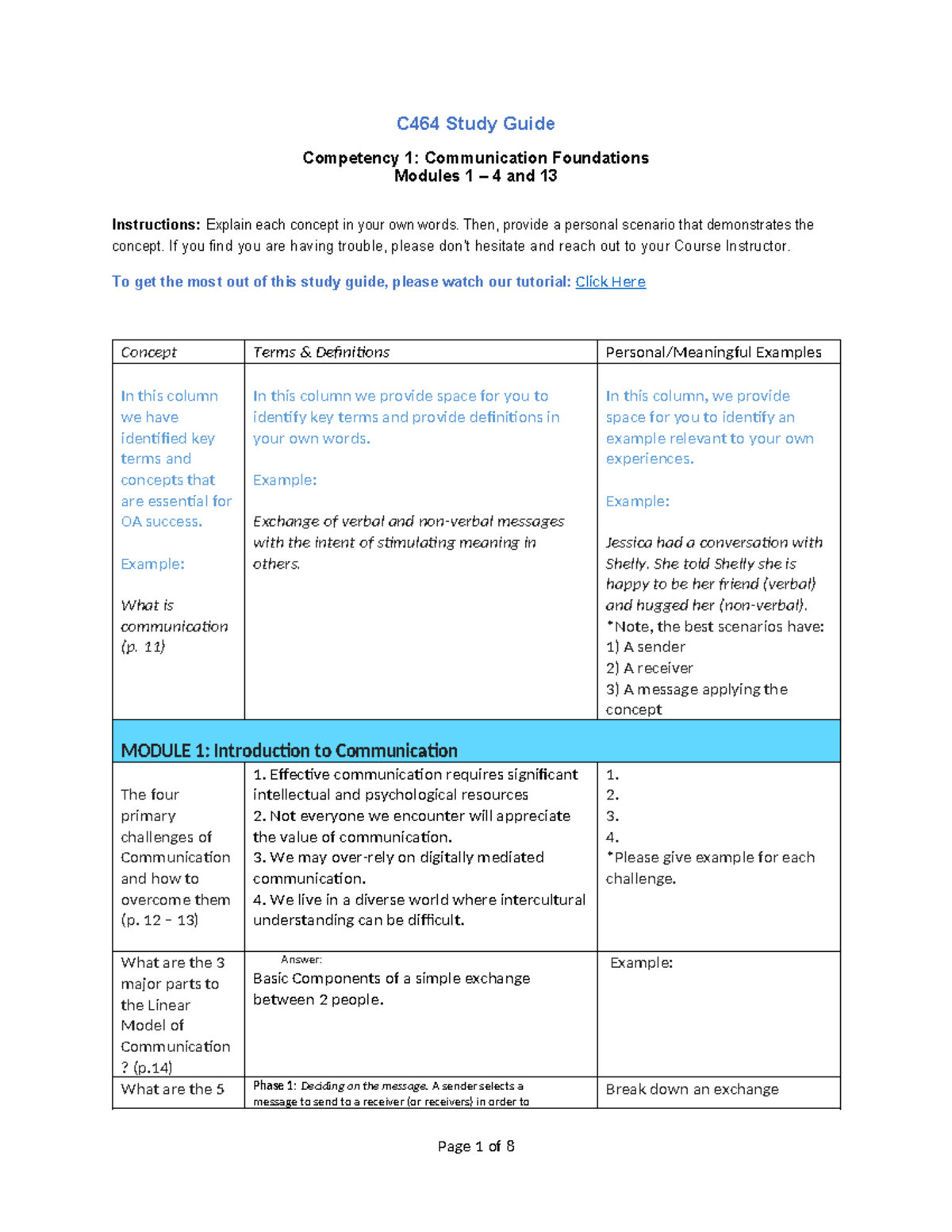 C464 Study Guide - Competency 1 - C464 Study Guide Competency 1 ...