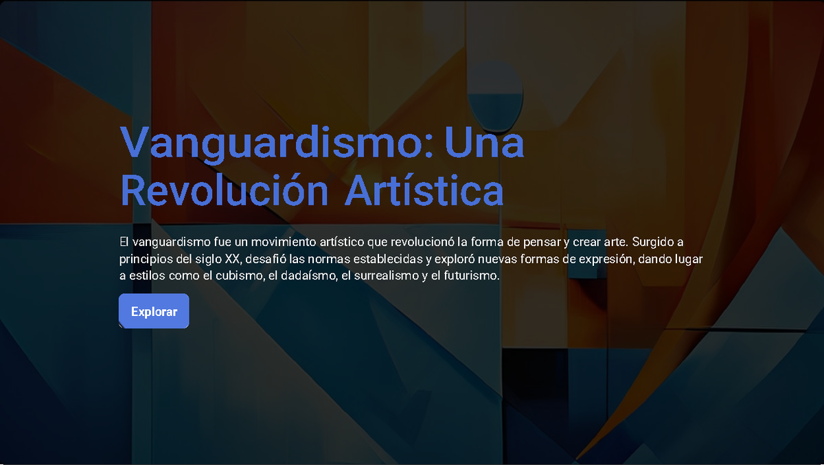 Vanguardismo Una Revolucion Artistica - Vanguardismo: Una Revolución ...