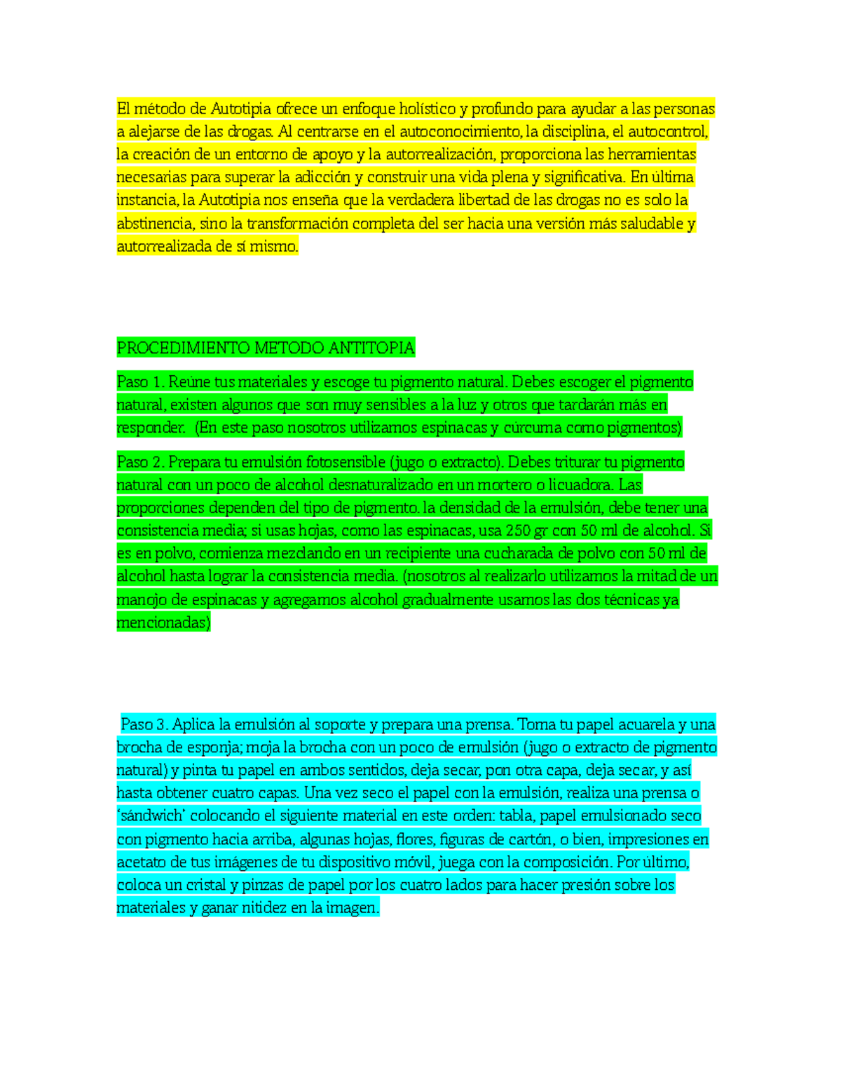 Metodo antitopia-guion (1) 063510 - El método de Autotipia ofrece un ...