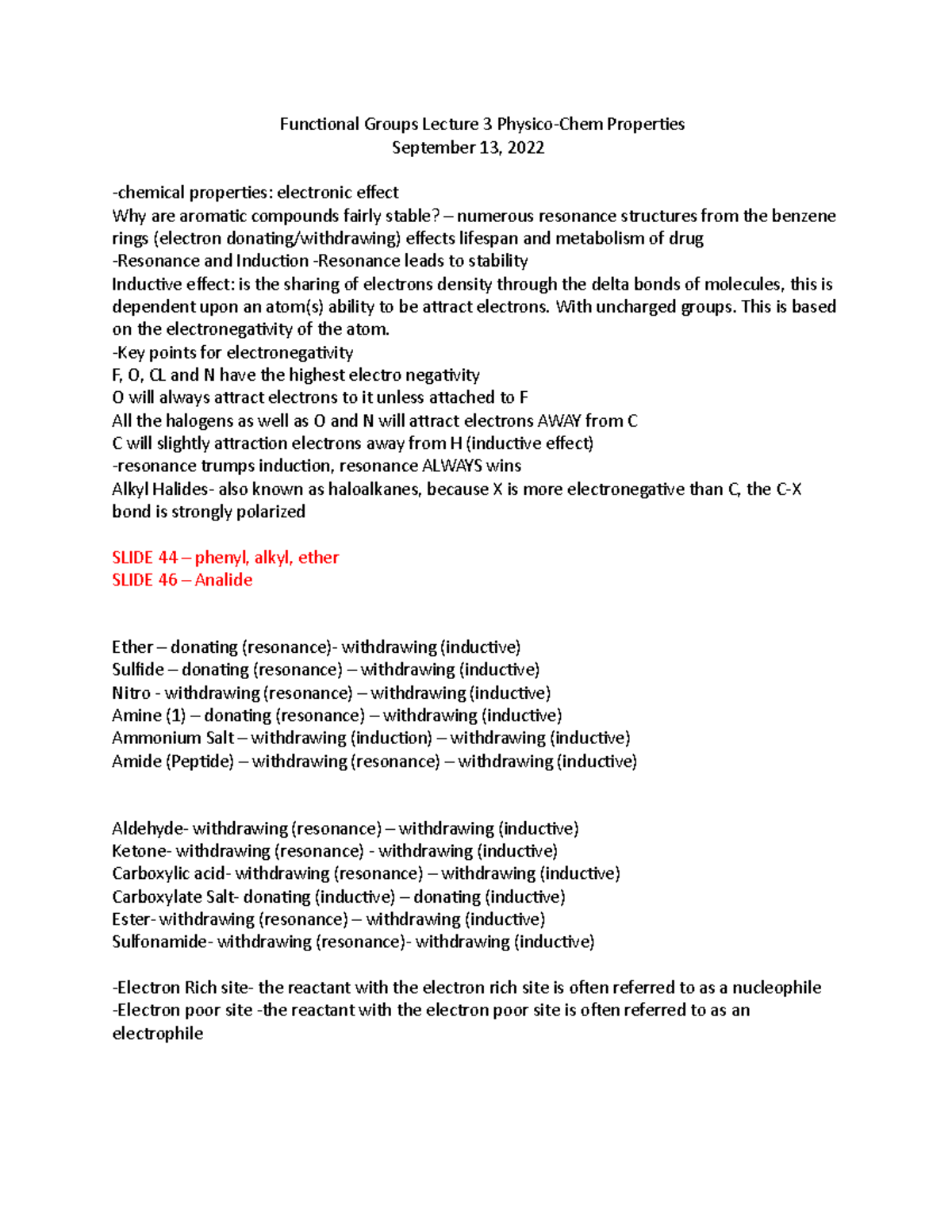 Functional Groups-Lecture 3 - Functional Groups Lecture 3 Physico-Chem ...