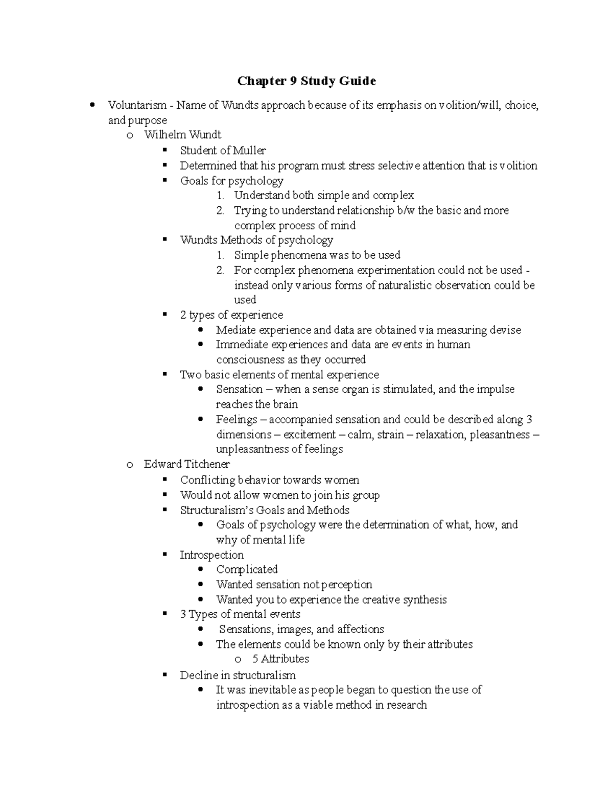 Chapter 9 study Gudie - Chapter 9 Study Guide Voluntarism - Name of ...