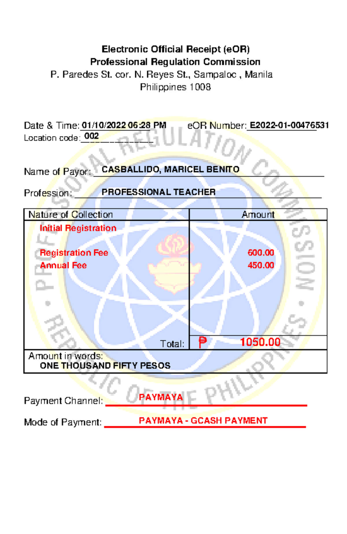 Doc (5) - Done - Electronic Official Receipt (eOR) Professional ...