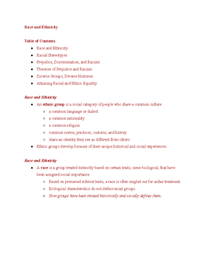 Chapter 2 Culture Notes - SOCI 1510 Chapter 2: Culture Culture- Complex ...