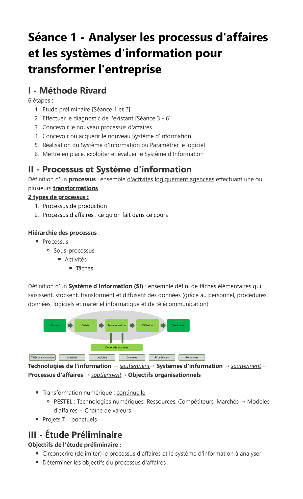 Séance 1 - Analyser les processus d'affaires et les systèmes d ...