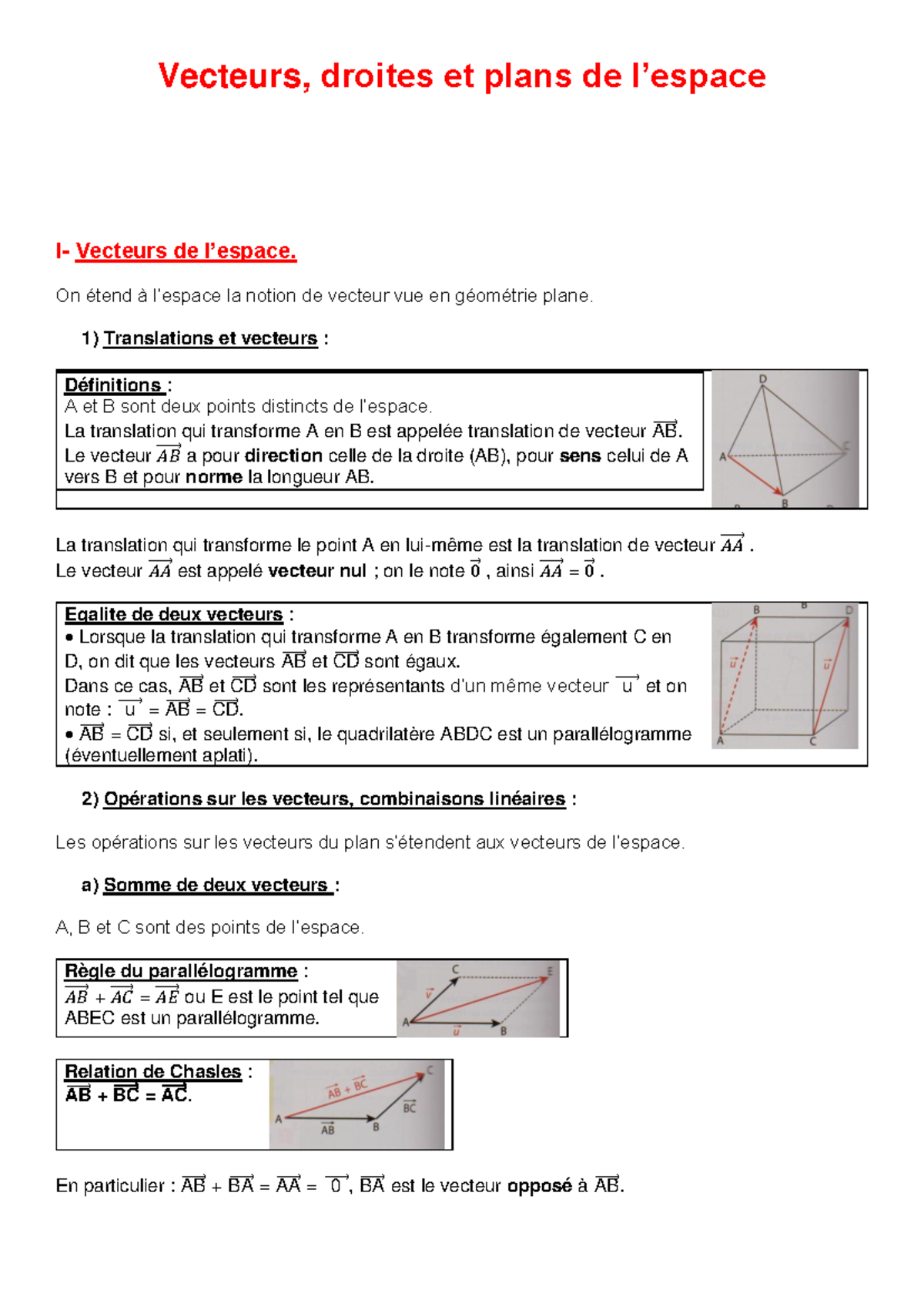 Cours-vecteurs-droites-et-plans-de-l-espace elev tizxrufqus - Vecteurs ...