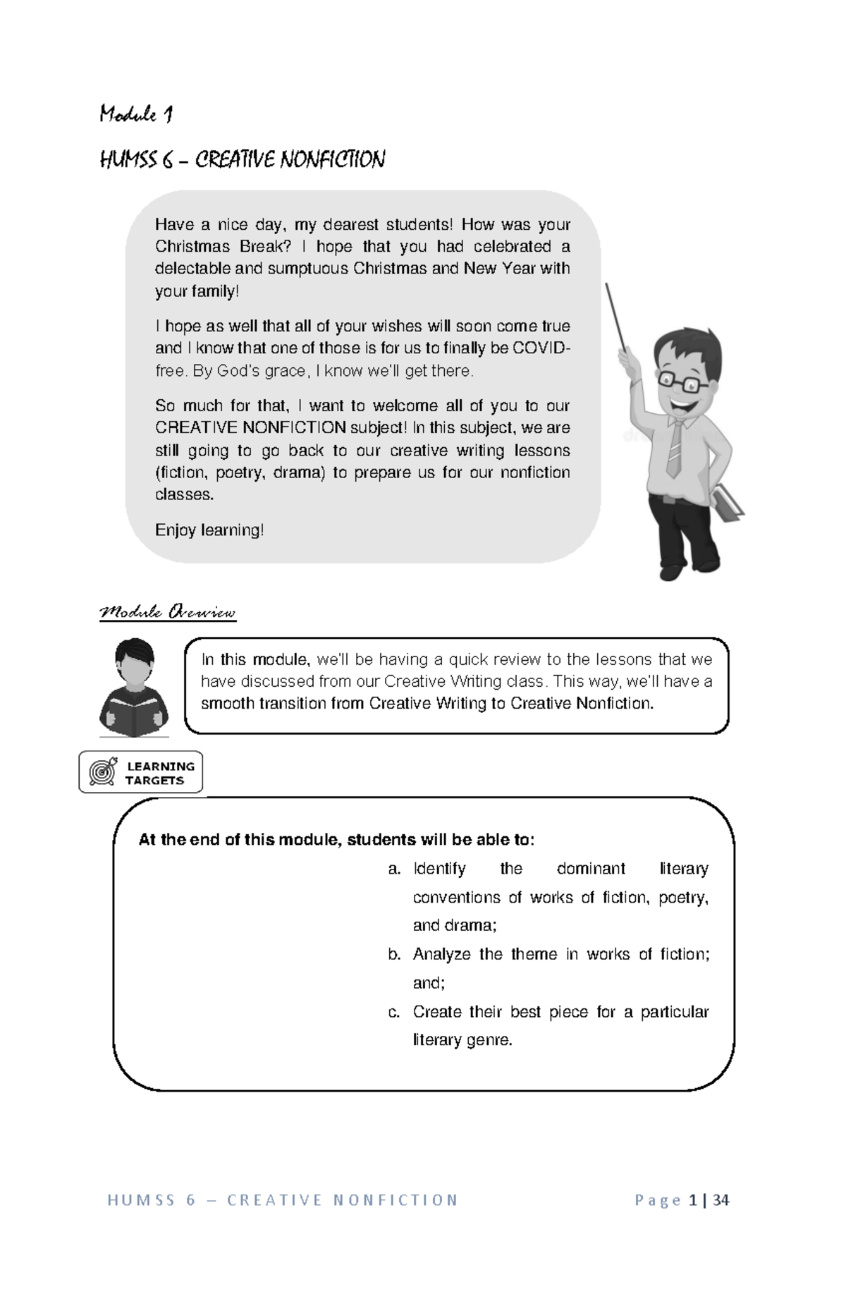 Humss 6 Compilation Q1 Final - H U M S S 6 – C R E A T I V E N O N F I ...