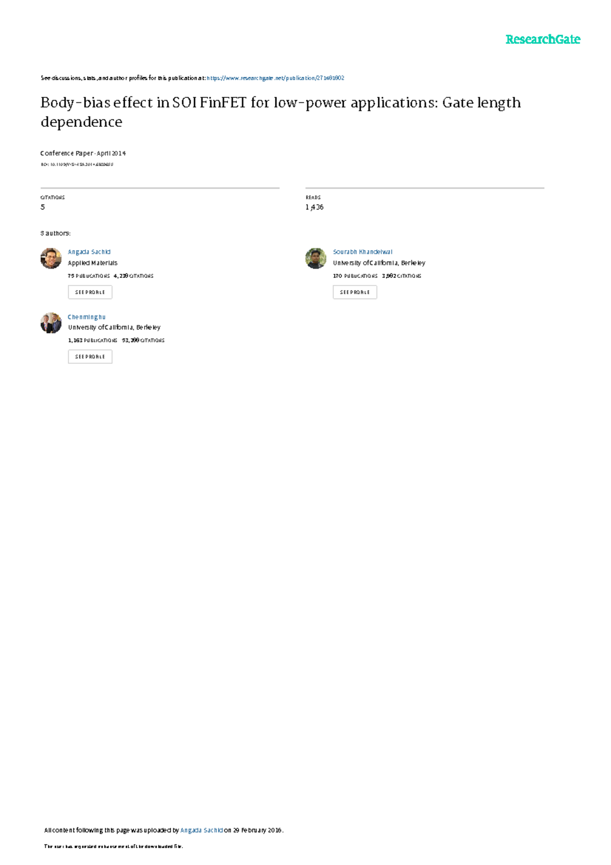 Exhibit-18-20-1 Conference 2014 Vlsitsa Fin FET-Body Bias Effect - See ...