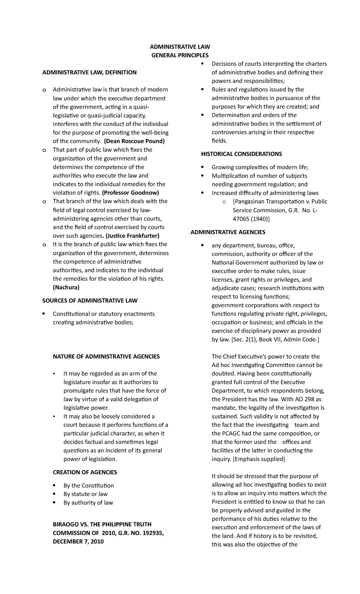 Administrative LAW - lecture - ADMINISTRATIVE LAW GENERAL PRINCIPLES ...
