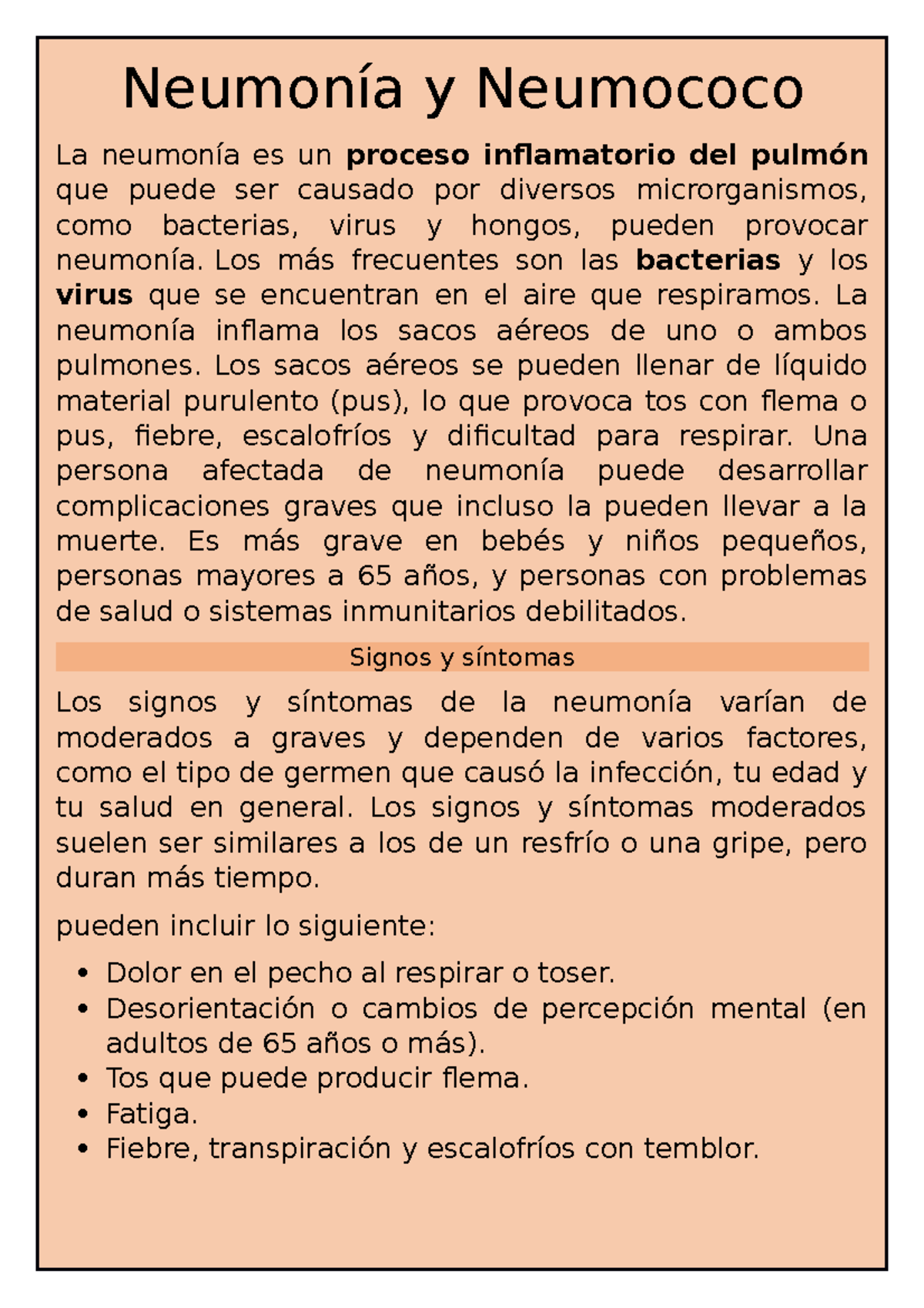 Neumonía y neumococo - Neumonía y Neumococo La neumonía es un proceso ...