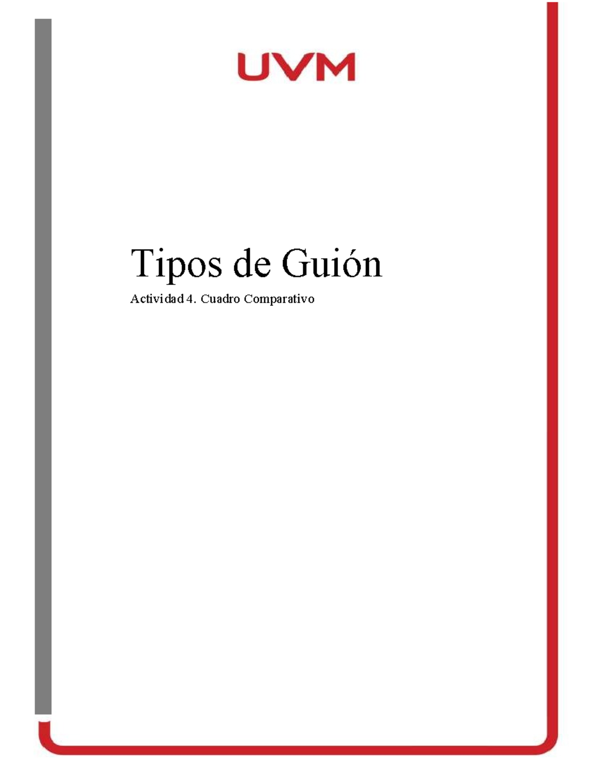 Tipos de Guión - Guionismo y Narrativa Audiovisual 24 de octubre de ...