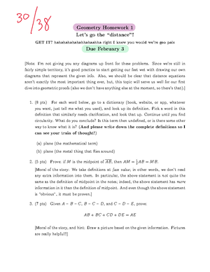 Geometry HW 2 graded - Geometry Homework 2 THE WHOLE DANG THANG Due ...