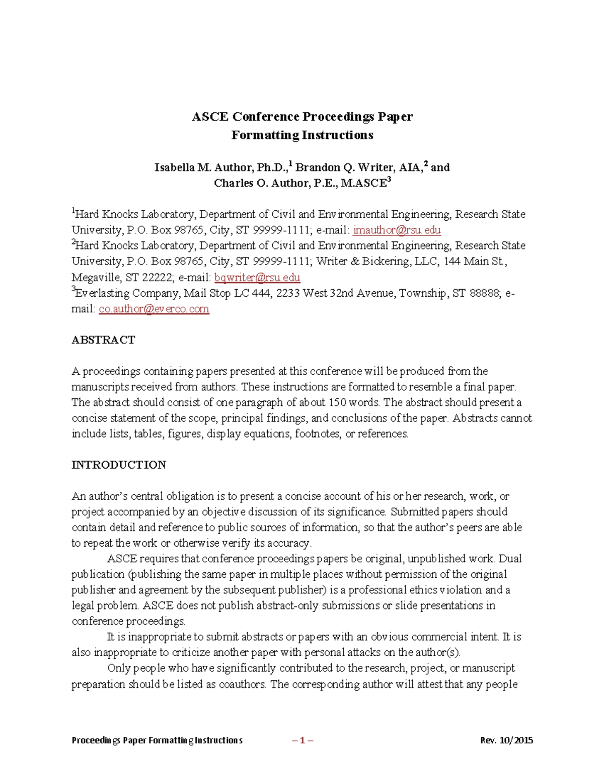 Author formatting instructions - ASCE Conference Proceedings Paper ...