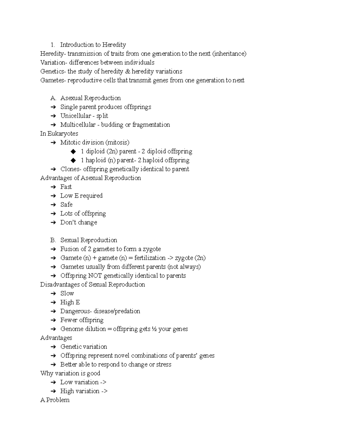 Chapter 11- Meiosis - notes from Dr.Stern - Introduction to Heredity ...