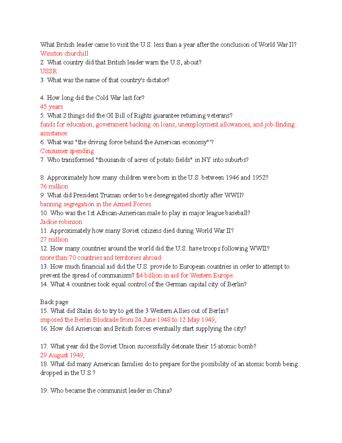 7 The century movie questions (the - What British leader came to visit ...