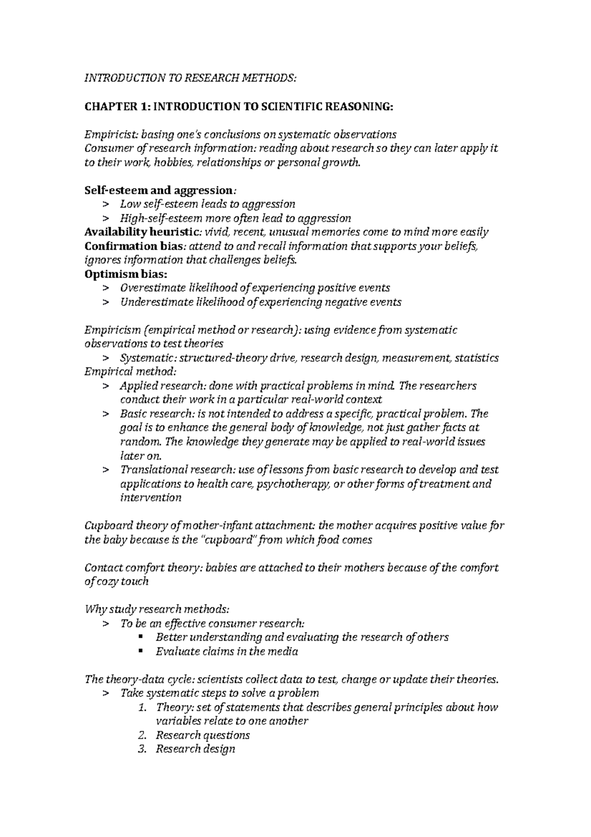 Introduction TO Research Methods - INTRODUCTION TO RESEARCH METHODS ...
