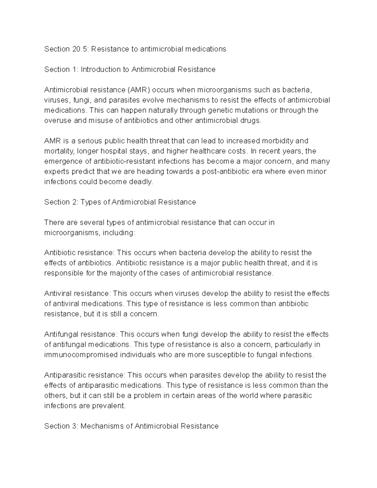 Section 20.5 Resistance to antimicrobial medications - Section 20 ...