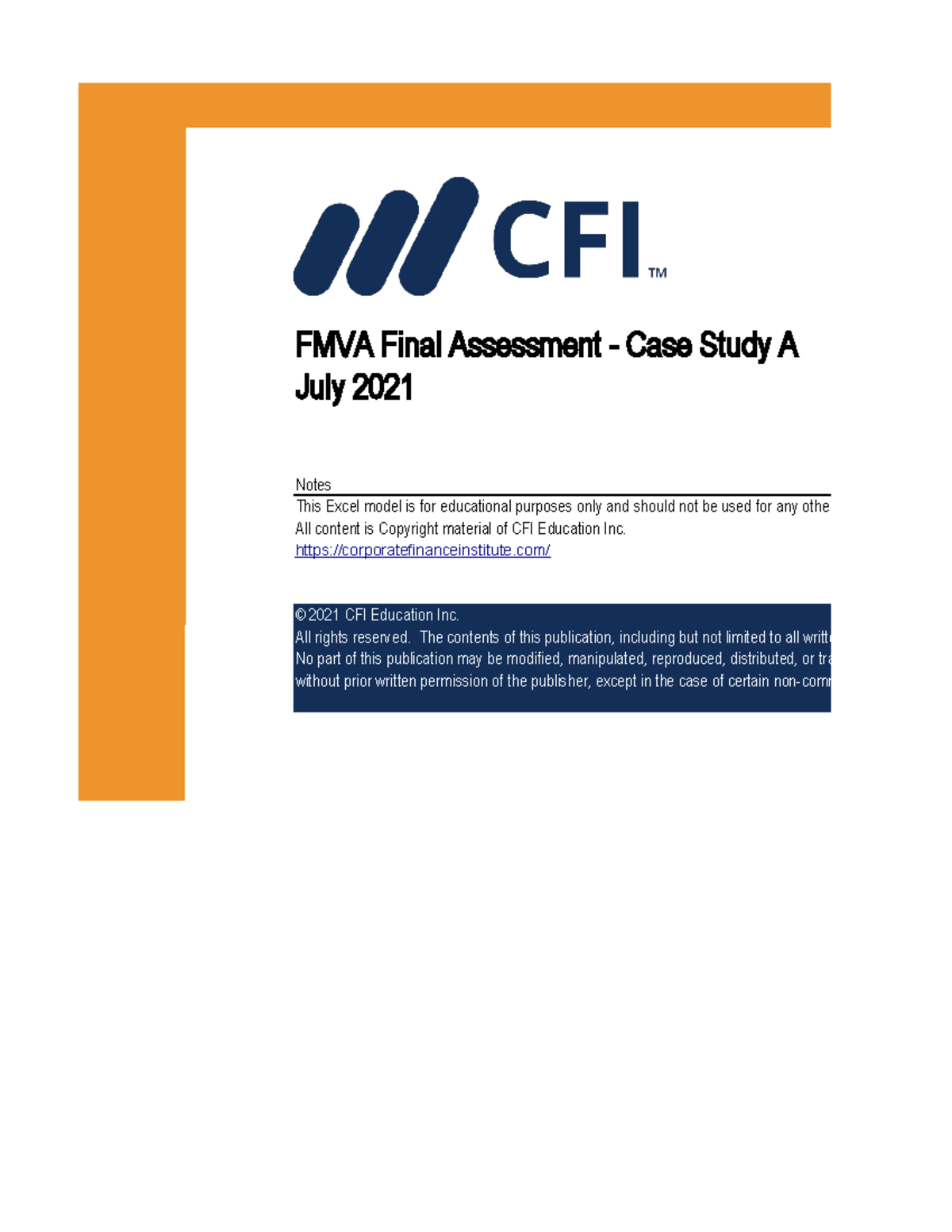 Cutie Pie Cutie Pie - FMVA Final Assessment - Case Study A July 2021 ...
