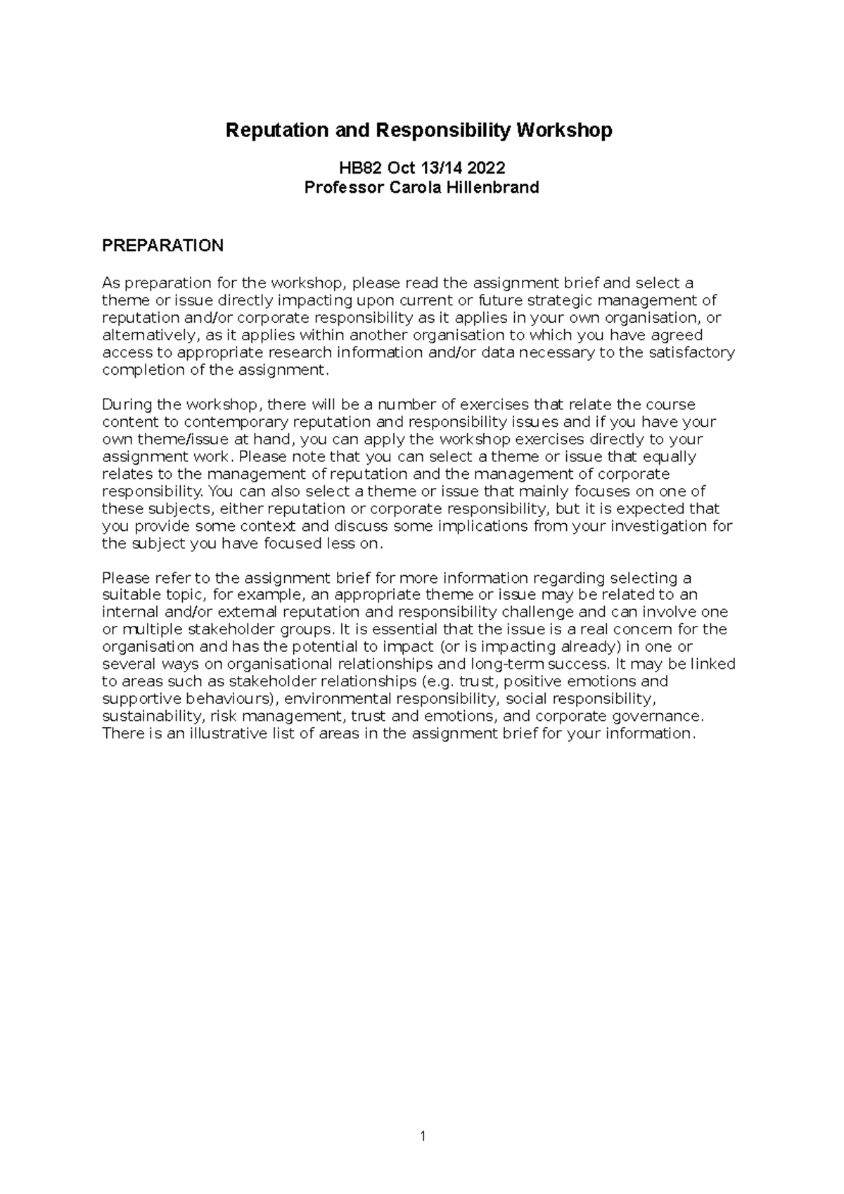 HB82 Prework RR 2022 - asdsadas - Reputation and Responsibility ...