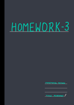 Homework 2 - Graduate Physics Mathematical Methods in Physics course ...