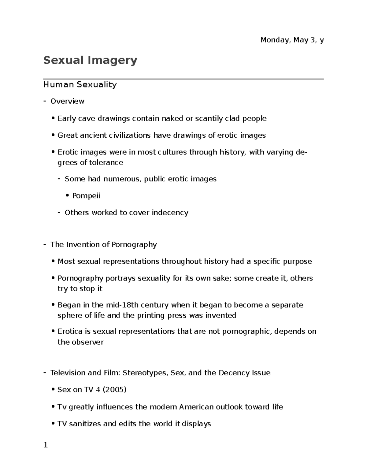 Sexual Imagery - Wednesday, December 11, y Sexual Imagery Human ...