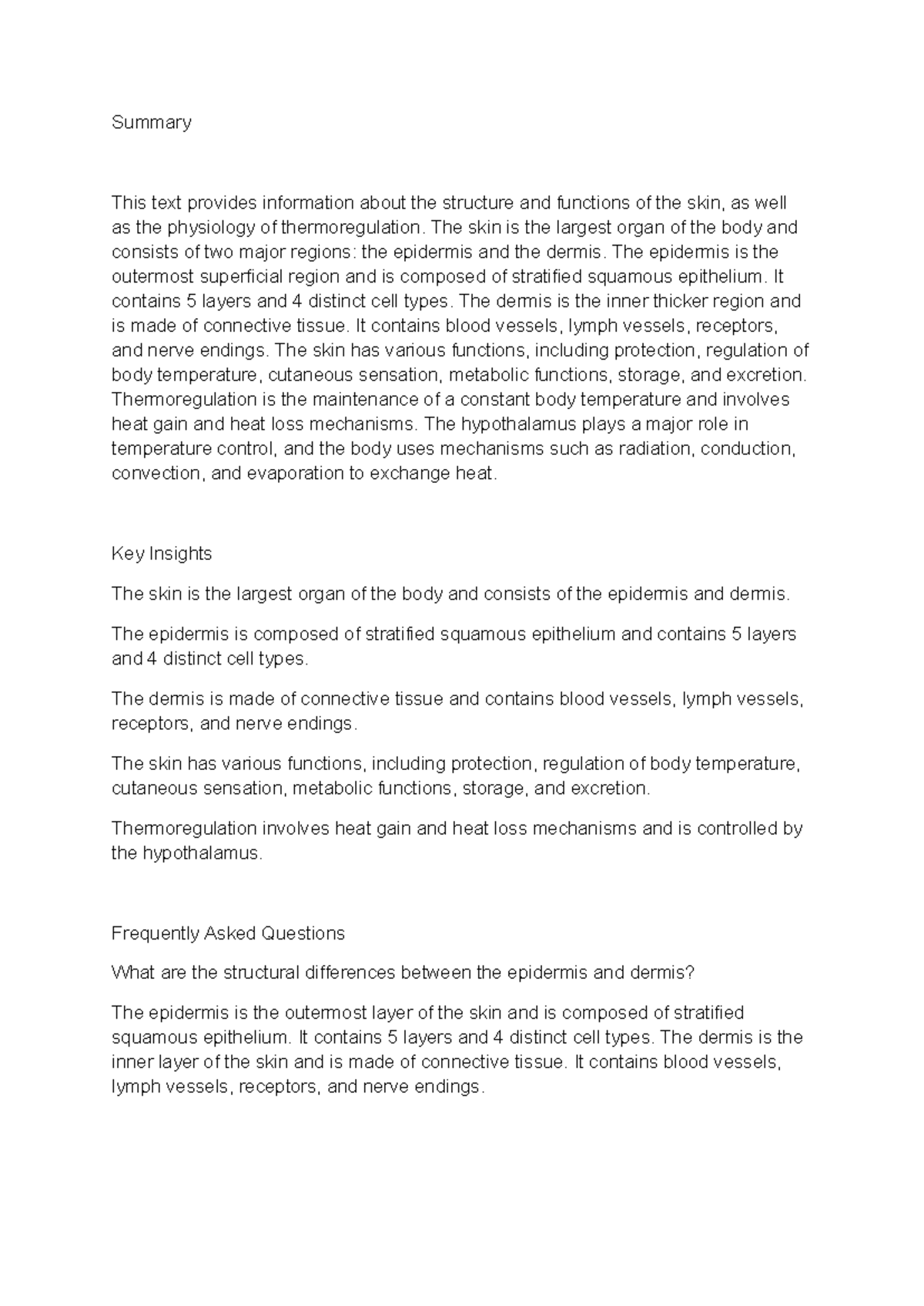 Summary 3 - Summary This text provides information about the structure ...