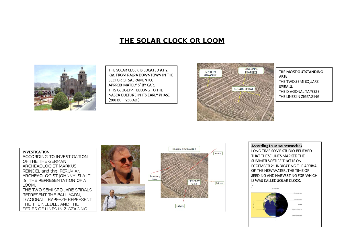EL RELOJ SOLAR DE PALPA - THE SOLAR CLOCK OR LOOM THE SOLAR CLOCK IS ...