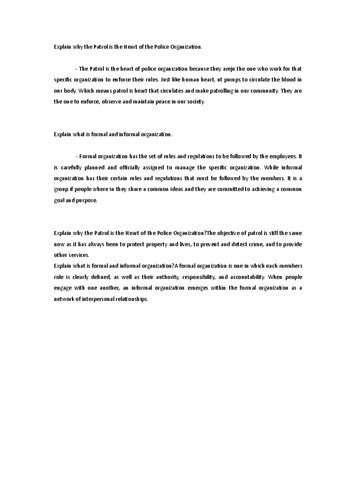 2 - Lecture English Writing Chap 2.6 - Explain why the Patrol is the ...