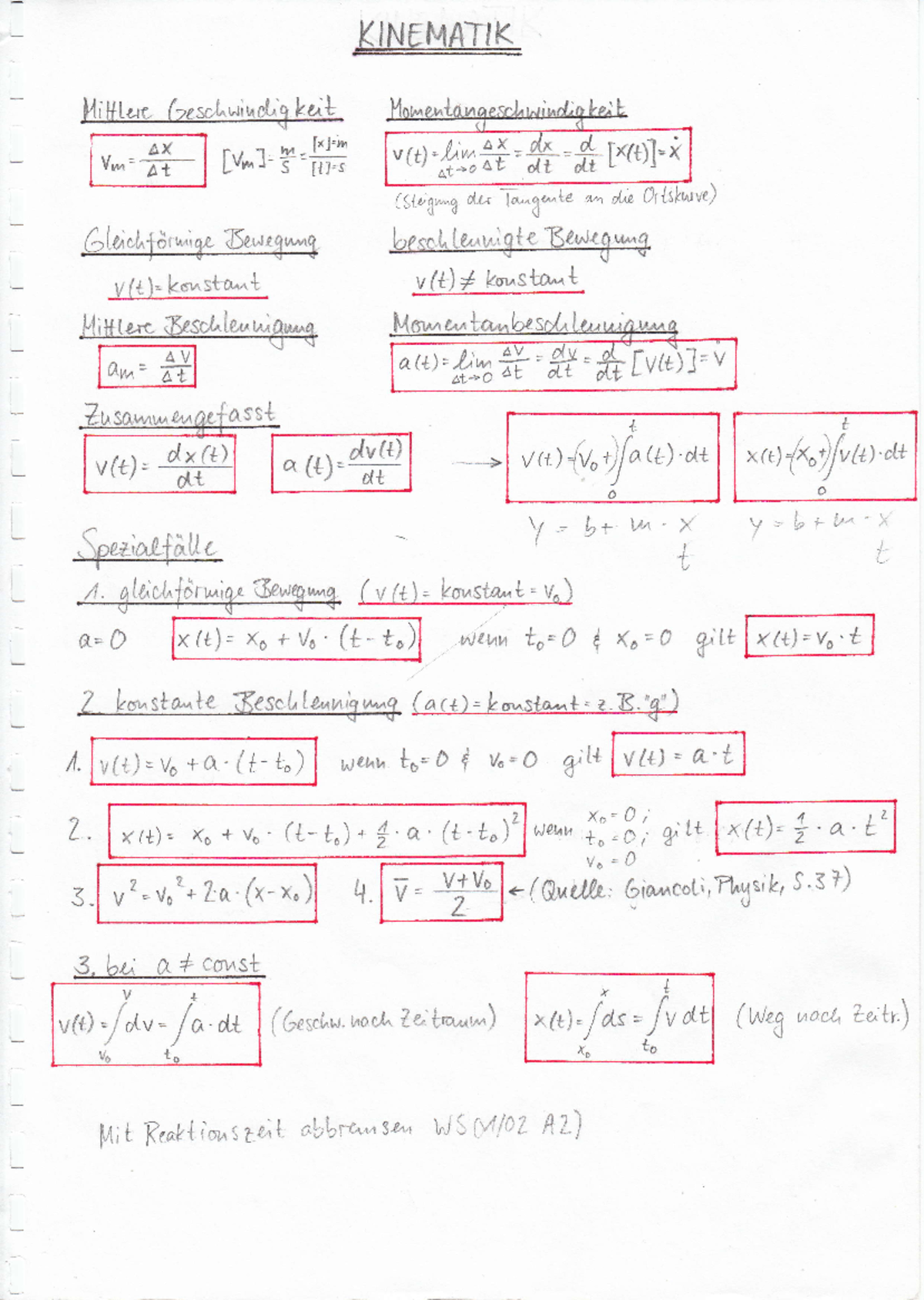 Formelsammlung 1 Physik 1 - |4;t+Lrn (- v,t"";uct i kc^I Fr/ -l- nn -ff ...