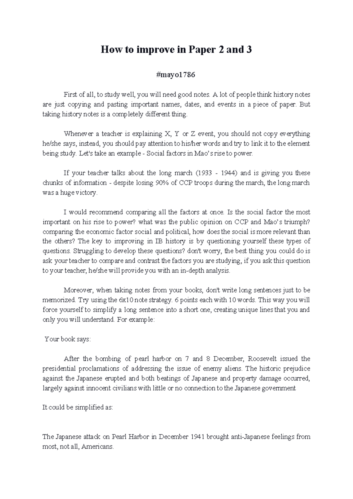 Paper 2 study guide - Hitler - How to improve in Paper 2 and 3 #mayo ...