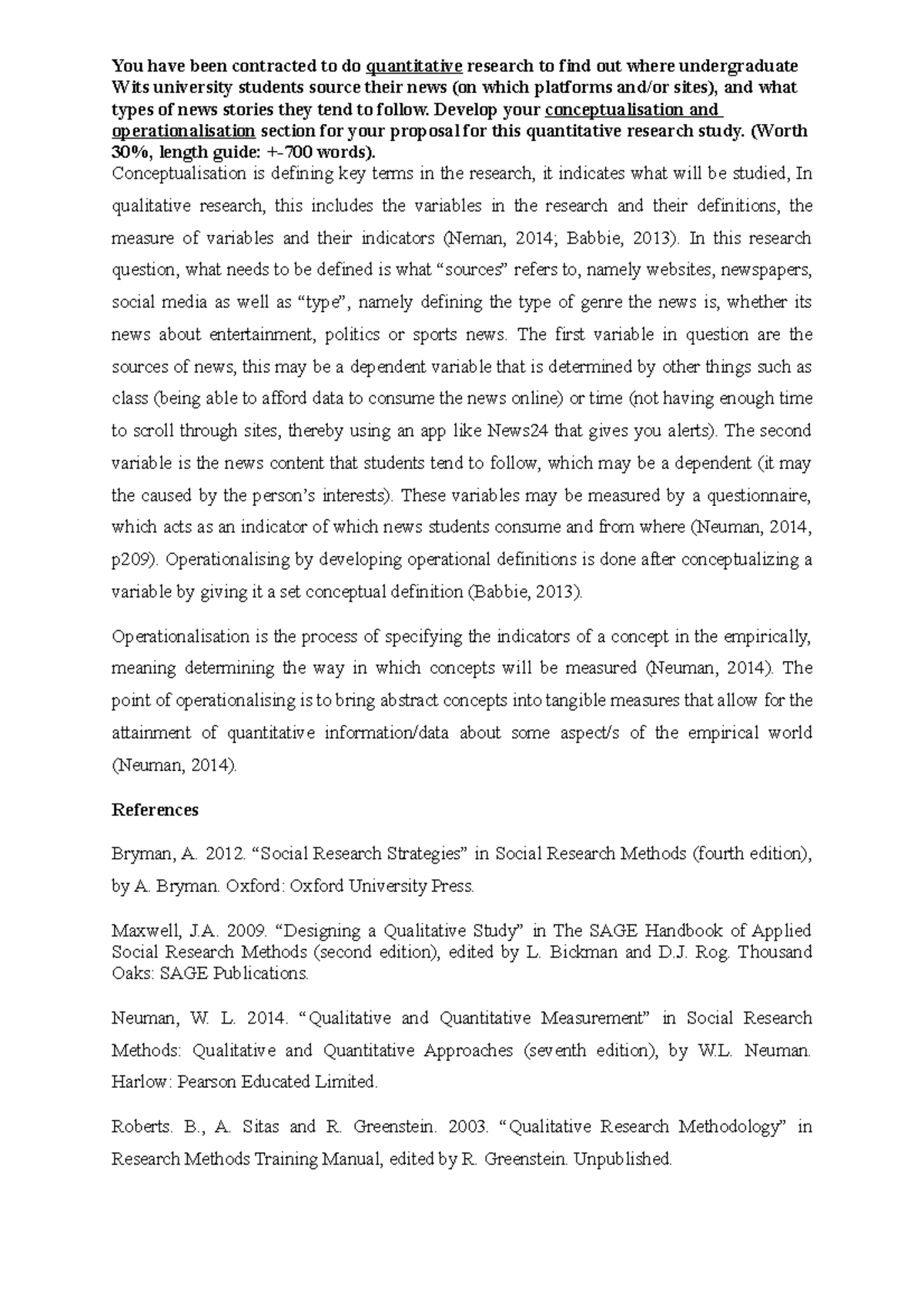 Class Test - Sociological Research Test paper on research methodology ...