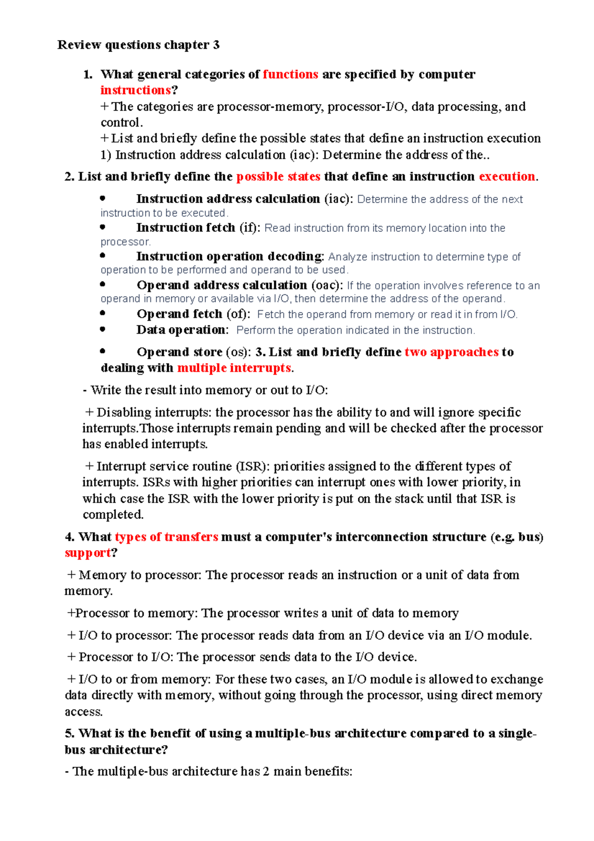 Questions chapter 3 3 - .ádjaskdad - Review questions chapter 3 What general categories of ...