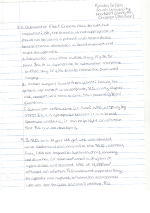 Case Study Appdx KSellers NSG4057 - NSG4057 - Studocu