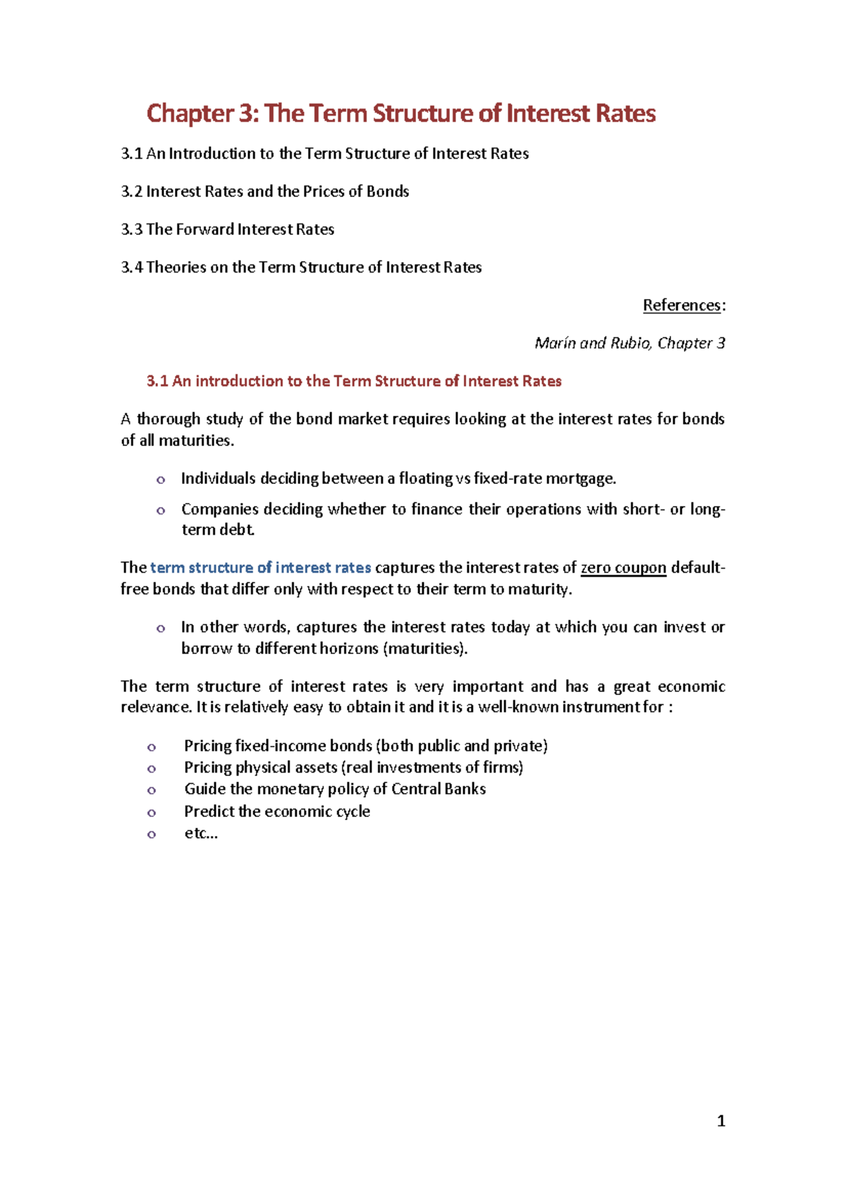 Chapter 3 the term structure of interest rates - Chapter 3: The Term ...