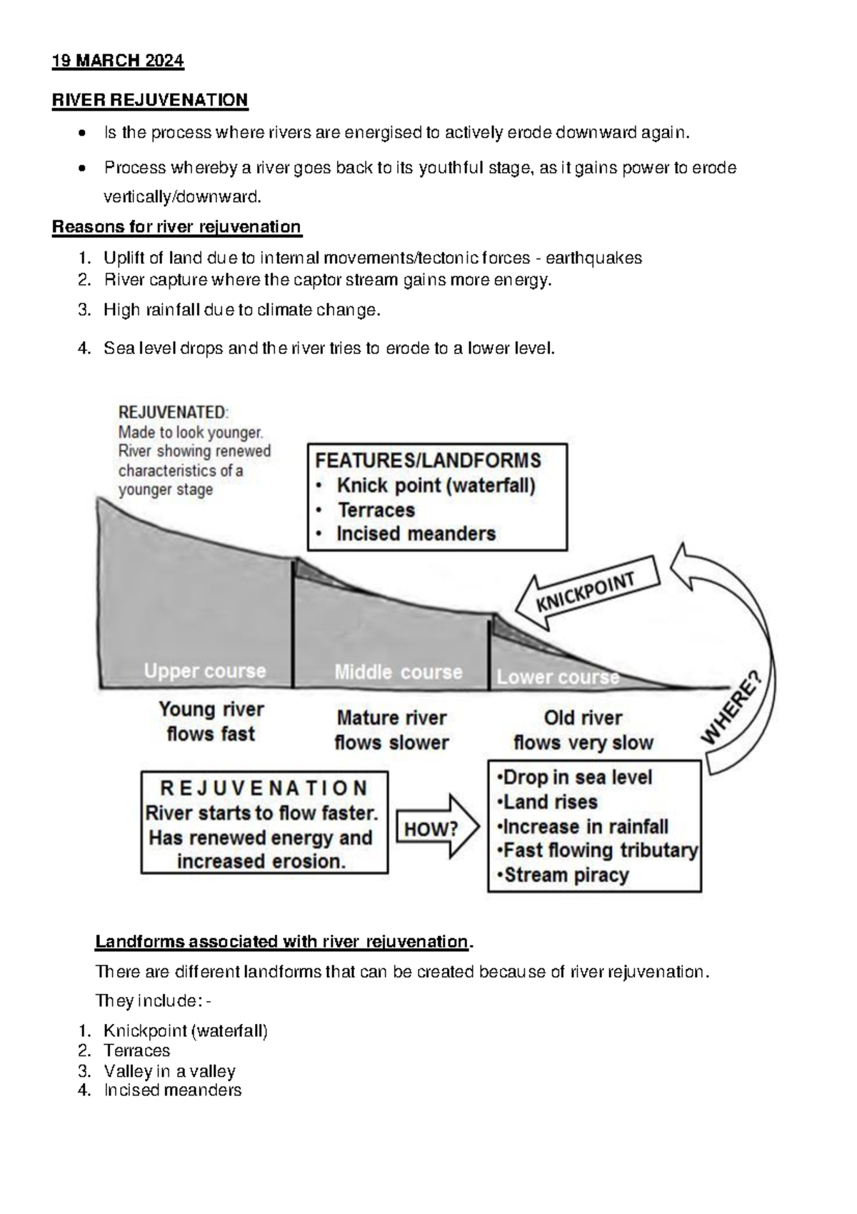 Fluvial Processes & Catchment AND River Management Notes 2024 - 19 ...