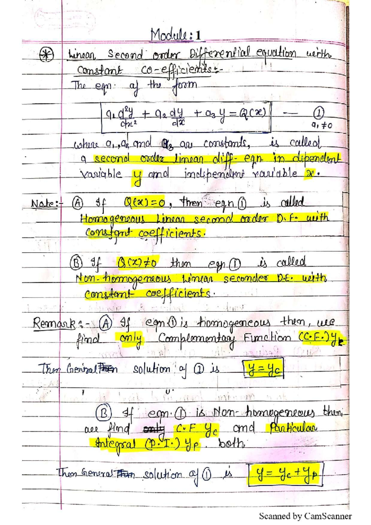 Module 1 ODE BMAT102L - Scanned by CamScanner Scanned by CamScanner Scanned by CamScanner ...