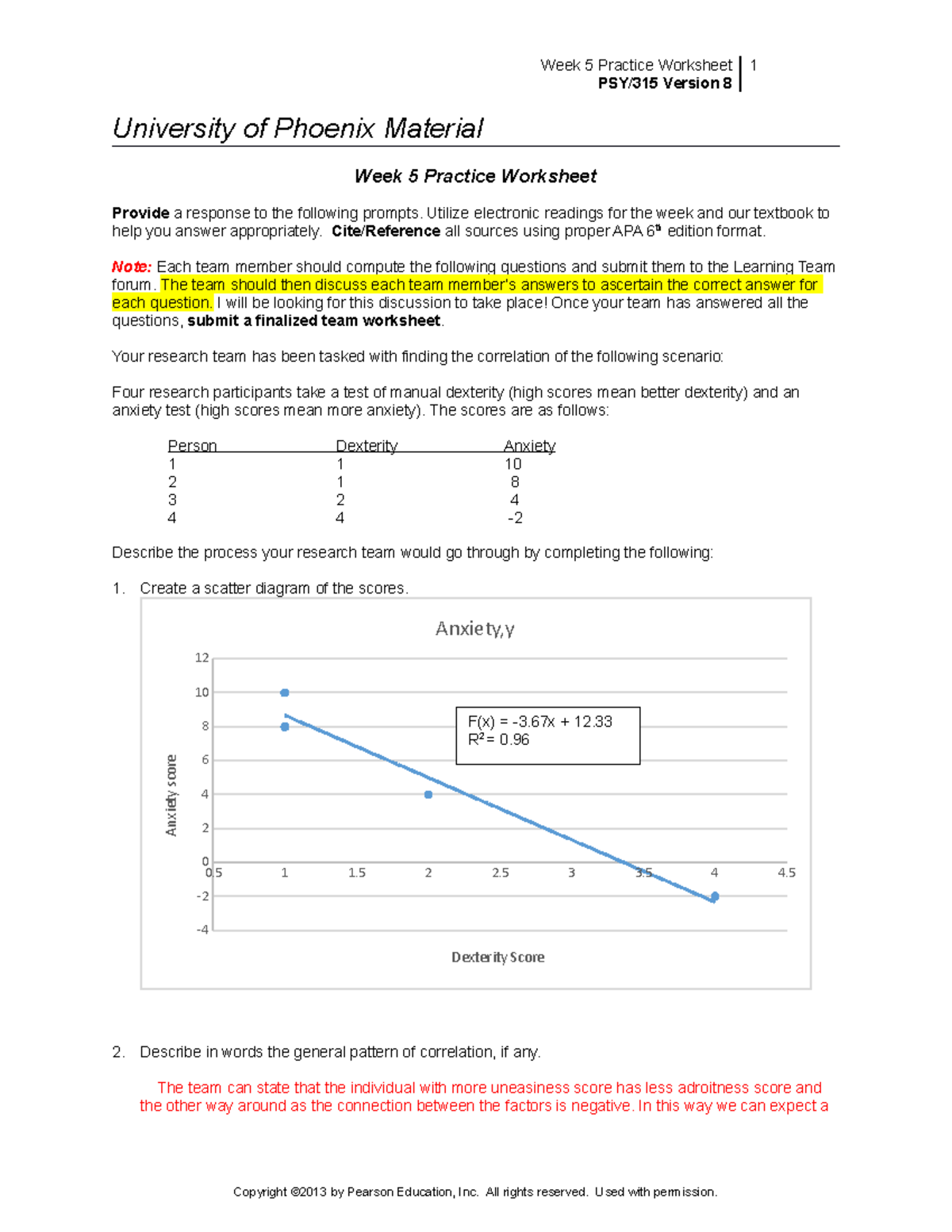 Live Recovery save of Week5-Practice Worksheet - Week 5 Practice Worksheet PSY/315 Version 8 1 ...