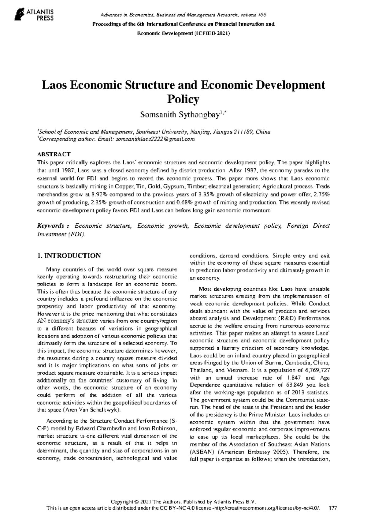 Laos economy and policy recommendations for Vietnam - Laos Economic ...