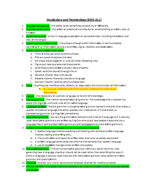 Ch. 3 Phonology Key Vocabulary [ ENG 211 ] - Ch. 3 Phonology Key ...