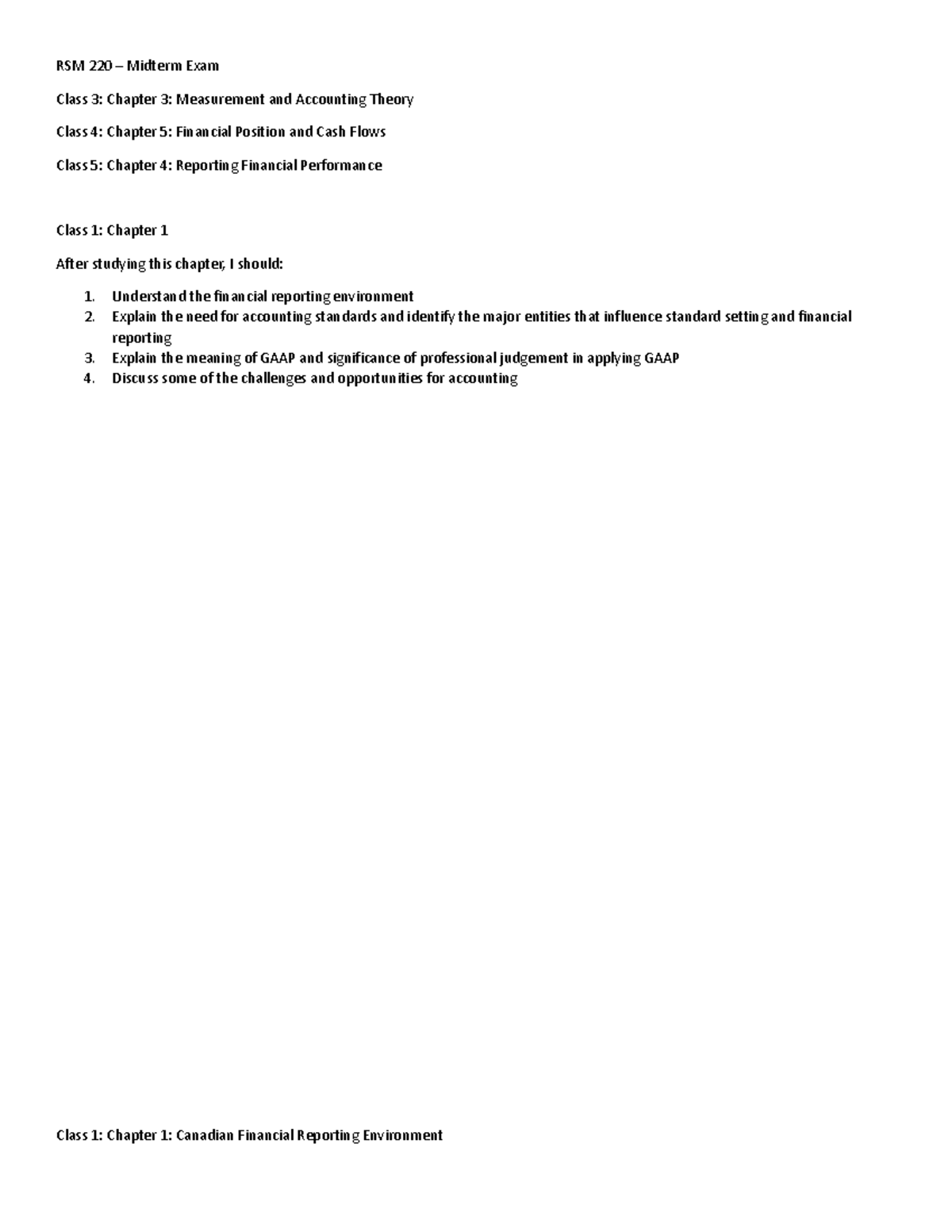 RSM 220 - These were my personal nites from rsm220 - RSM 220 – Midterm ...